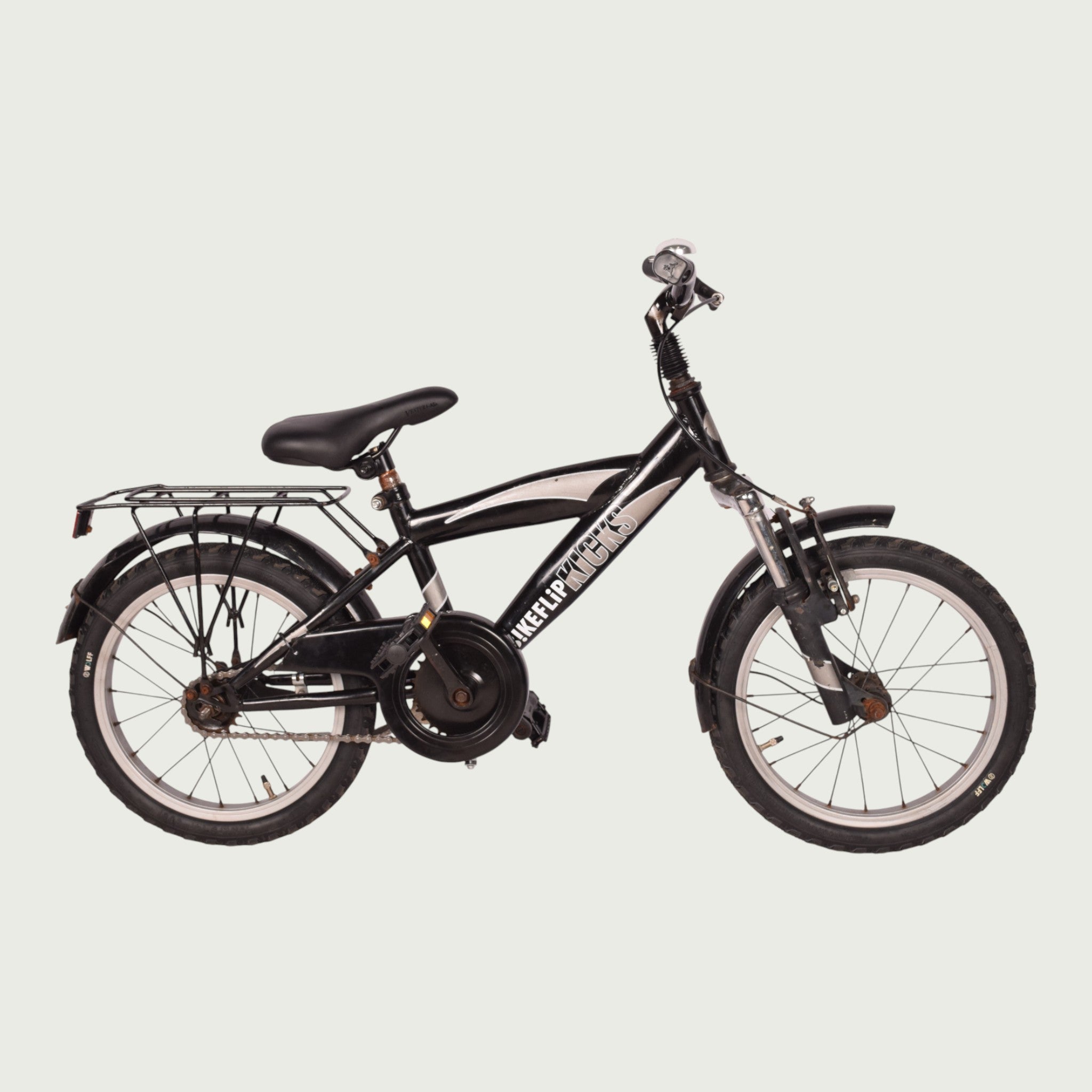 BikeFlip fiets - 16 inch voor 4-6 jaar - zwart - BikeFlip