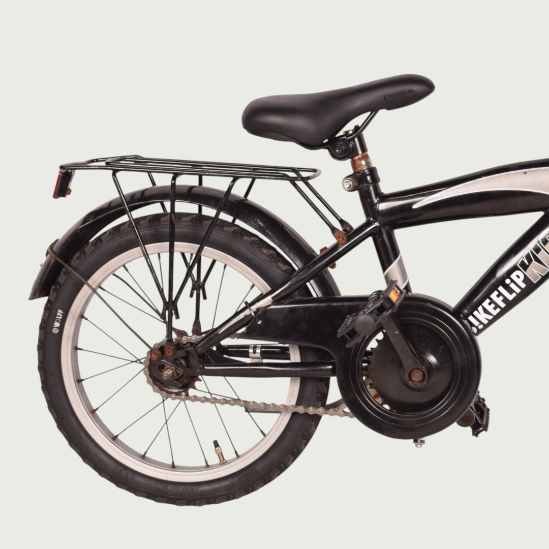 BikeFlip fiets - 16 inch voor 4-6 jaar - zwart - BikeFlip