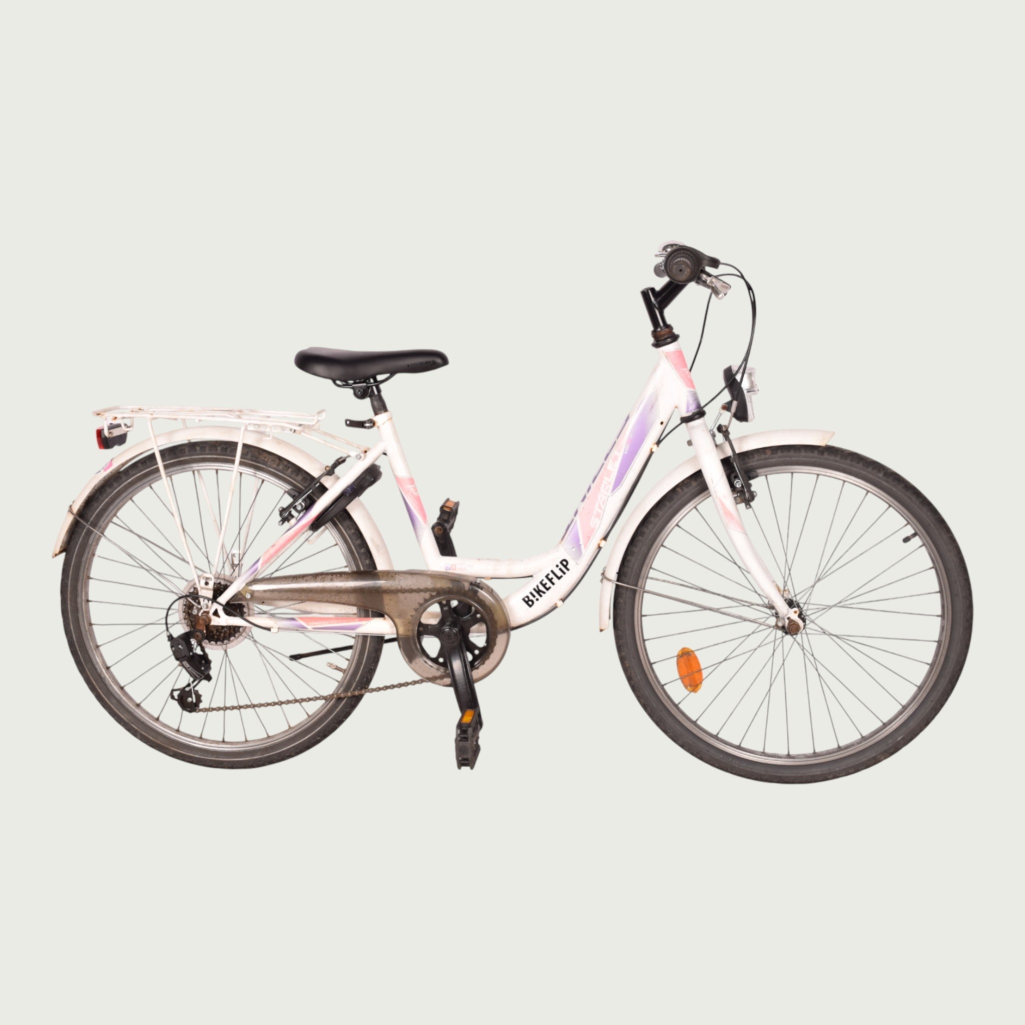 BikeFlip 24 inch fiets - voor 9-10 jaar - Wit - BikeFlip