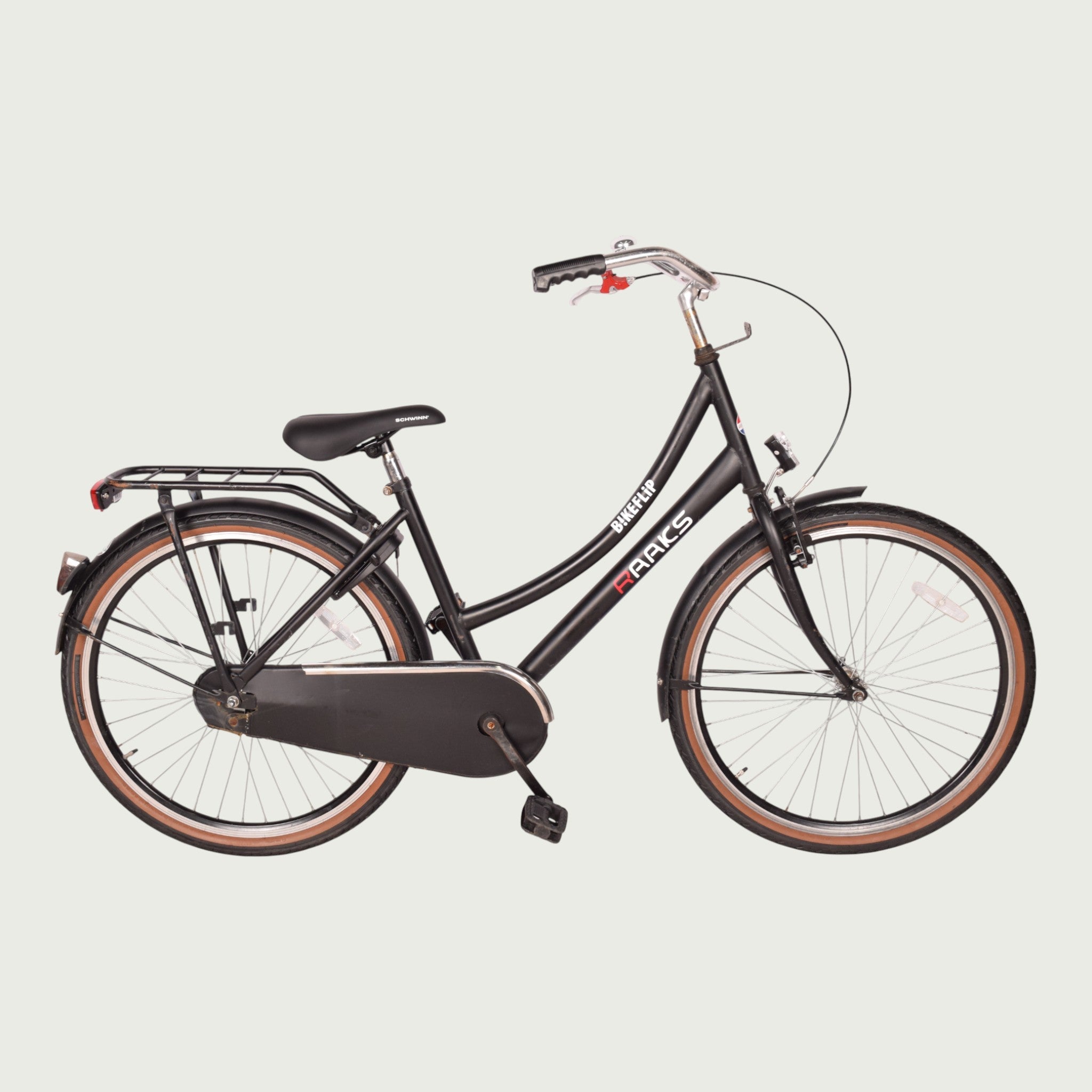 Raaks fiets - 26 inch voor 10-12 jaar - zwart - BikeFlip